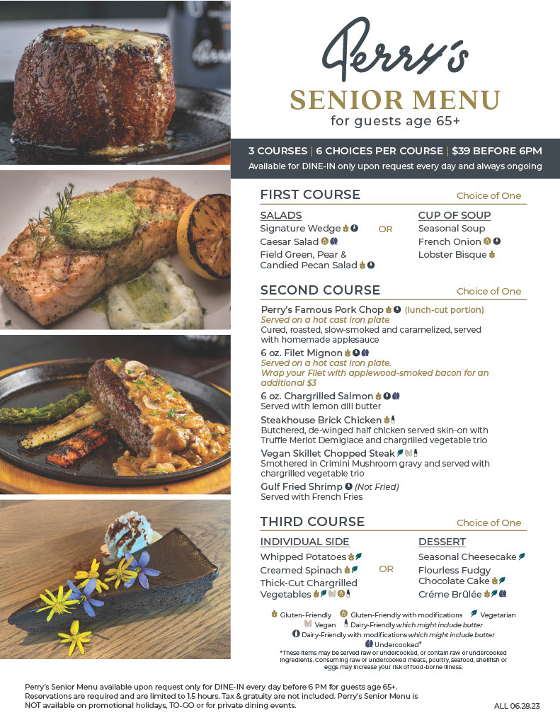 Senior Menu - PD - Perry's Steakhouse & Grille